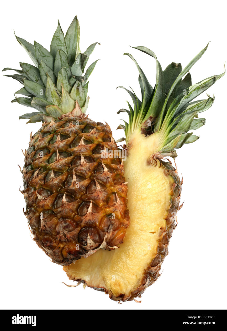 Pineapple ripe fruit isolated on white background Stock Photo - Alamy