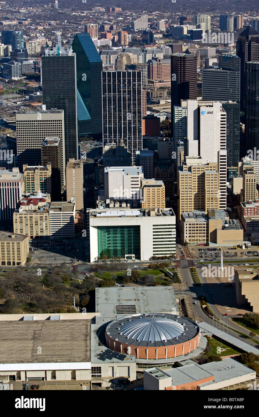 aerial above downtown Dallas Texas Stock Photo - Alamy
