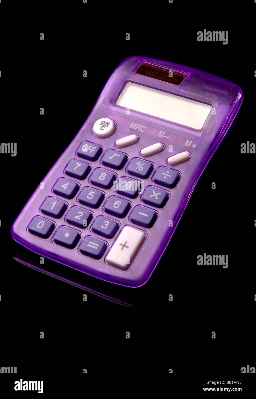 Little Purple Calculator Stock Photo - Alamy