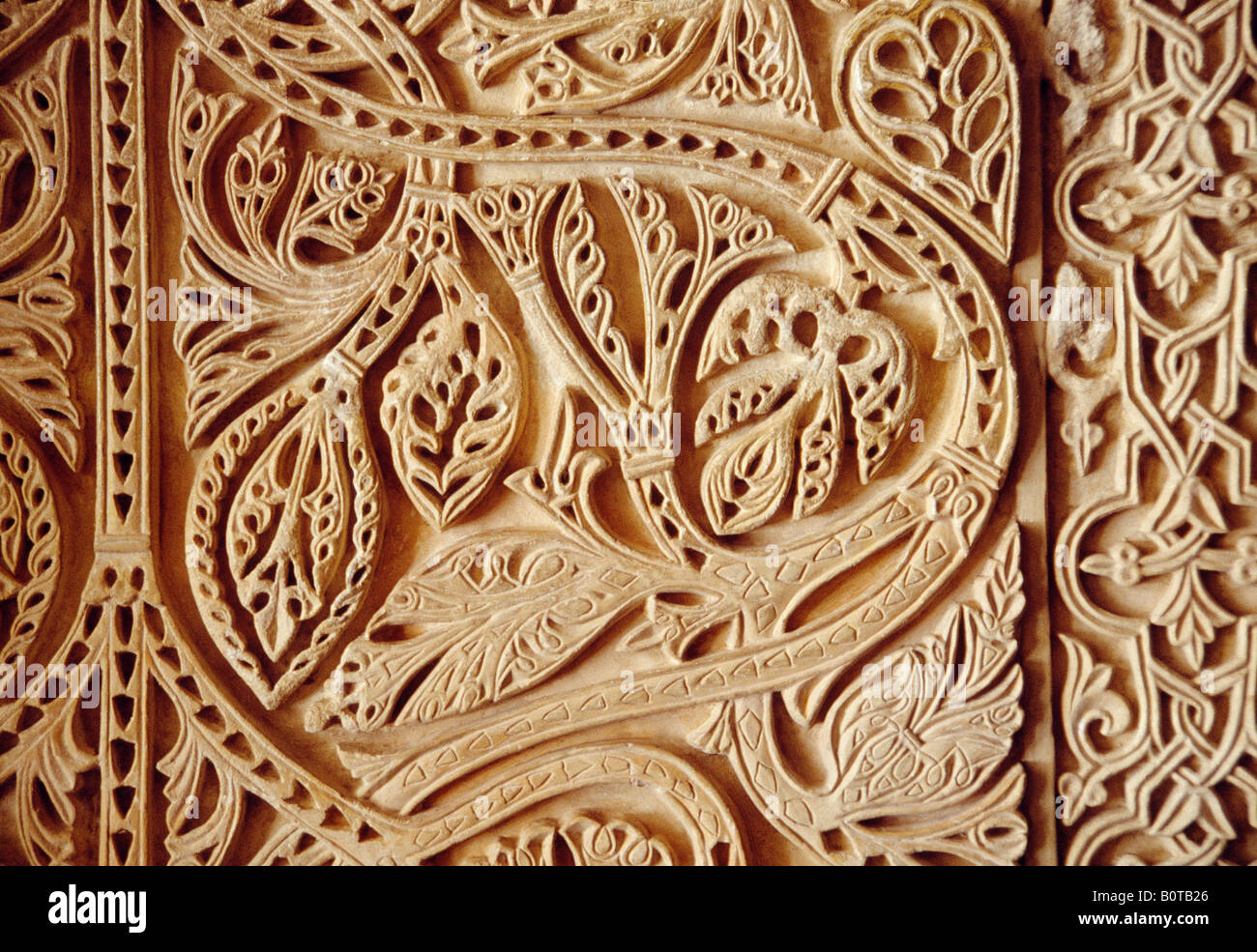 Detail of arabesque. Hall of Abd Al Rahman III. Medina Azahara. Cordoba ...