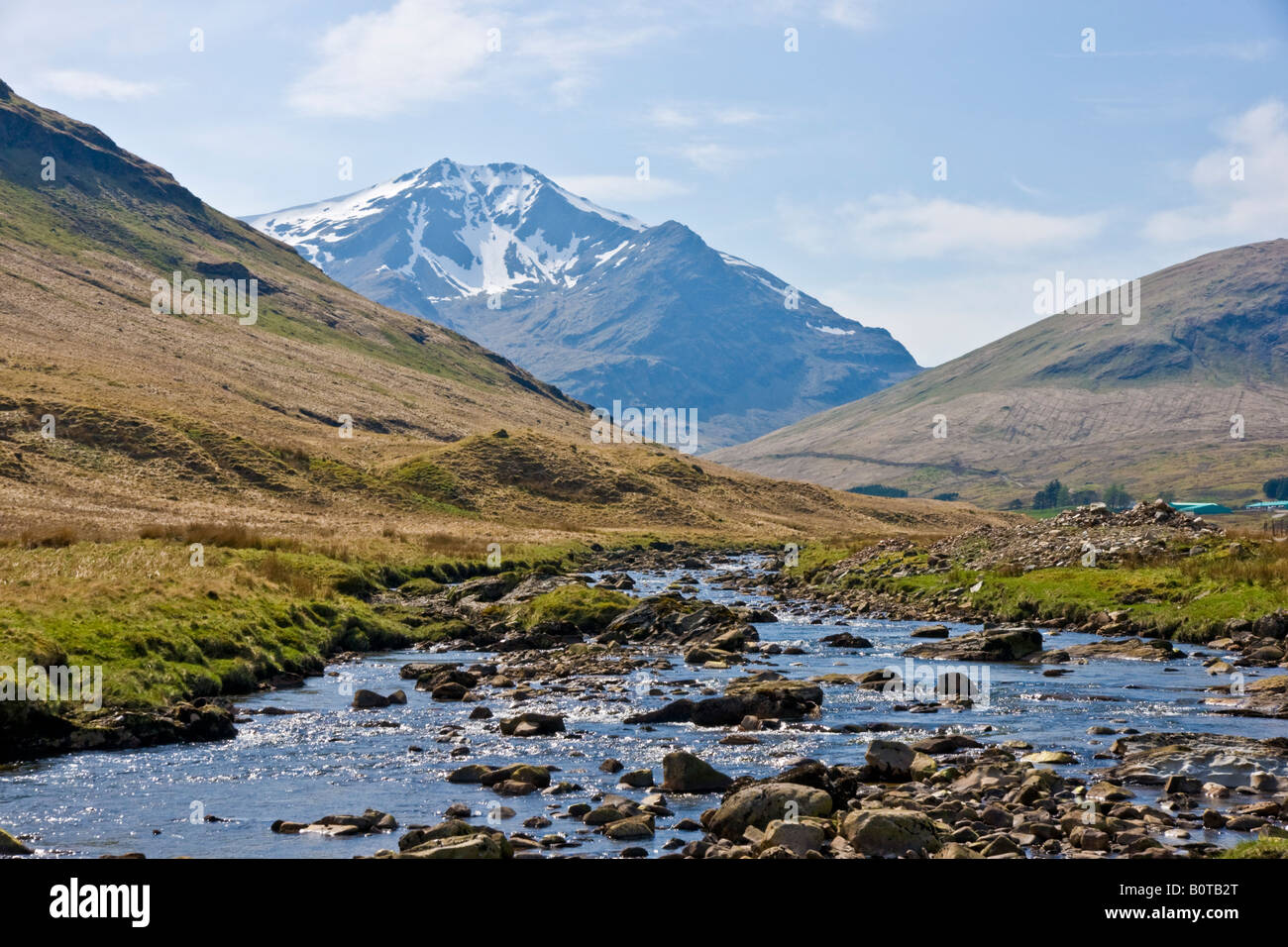 Magnificient Scottish mountain Ben Lui (1130 metres) with River ...