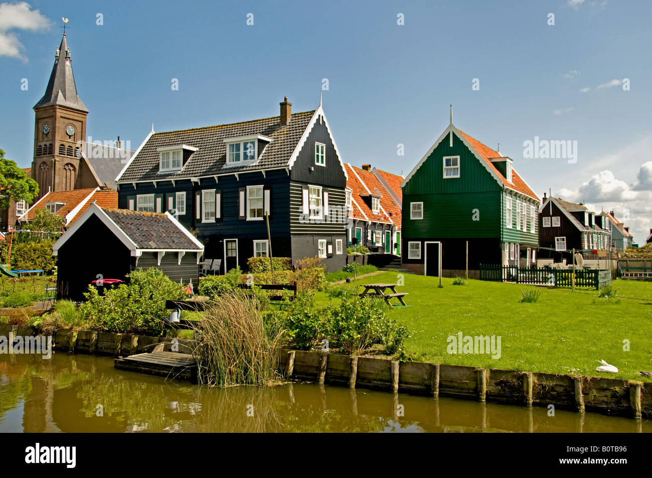 Netherlands Marken holland dutch island peninsula dyke dike bank dam ...