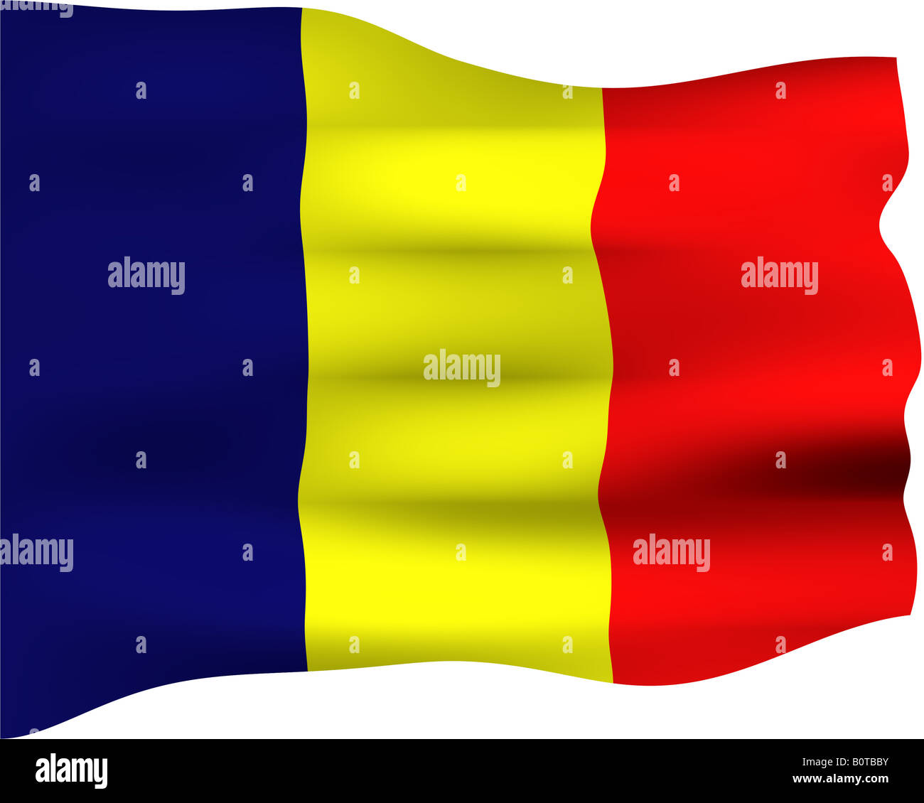 3d flag of Chad Stock Photo - Alamy