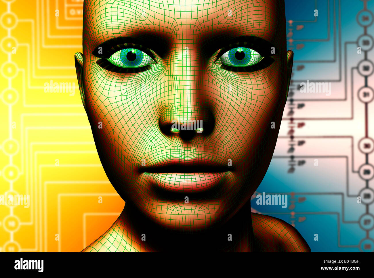 3d computer generated female robot hi-res stock photography and images ...