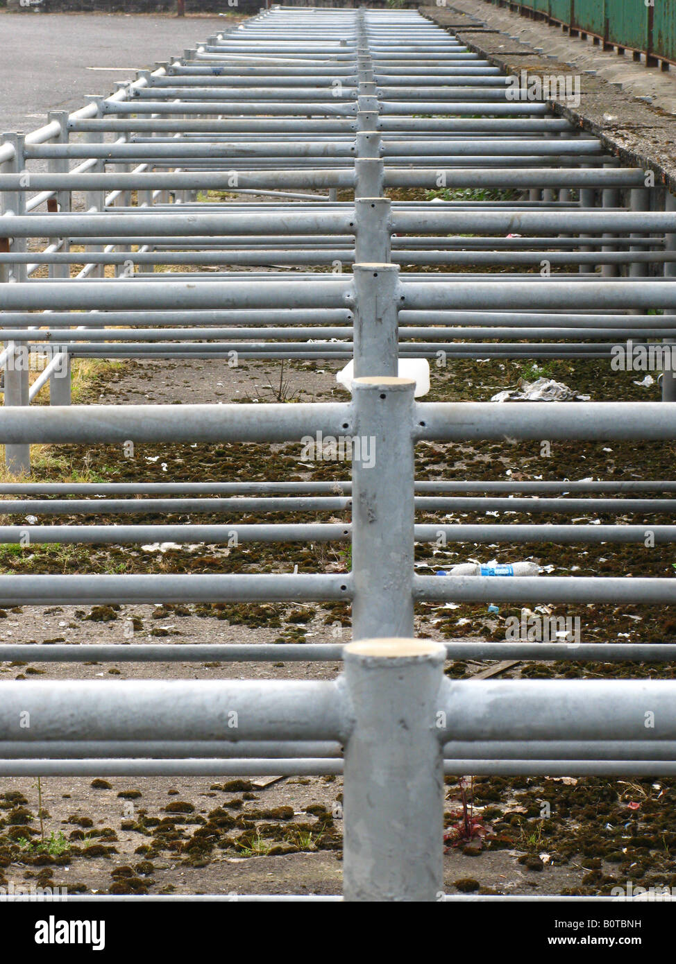 Empty livestock stalls at Abergavenny Farmers Market Stock Photo - Alamy