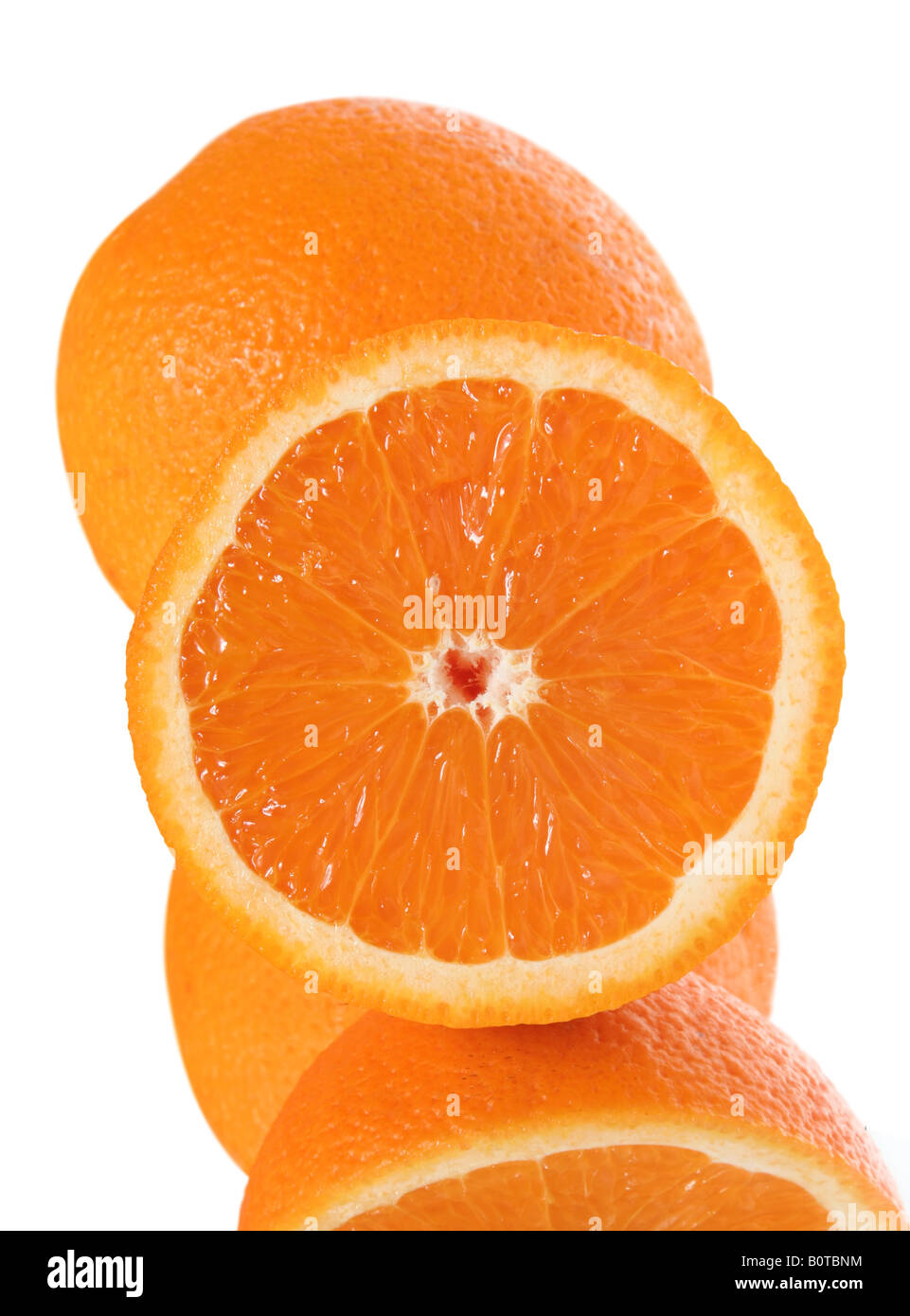 Orange group isolated on white background detail Stock Photo - Alamy