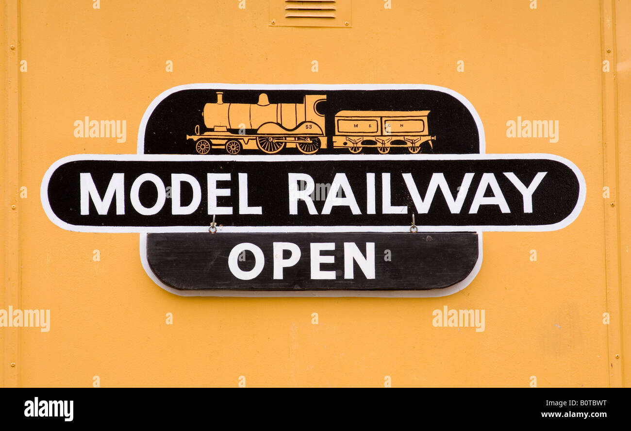 Model Railway Sign At Holt Station , Norfolk, England, UK Stock Photo ...