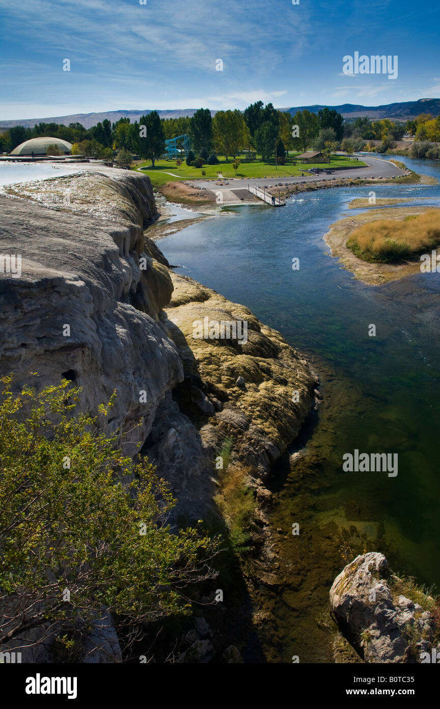 The Bighorn River flowing next to Hot Springs State Park Thermopolis ...