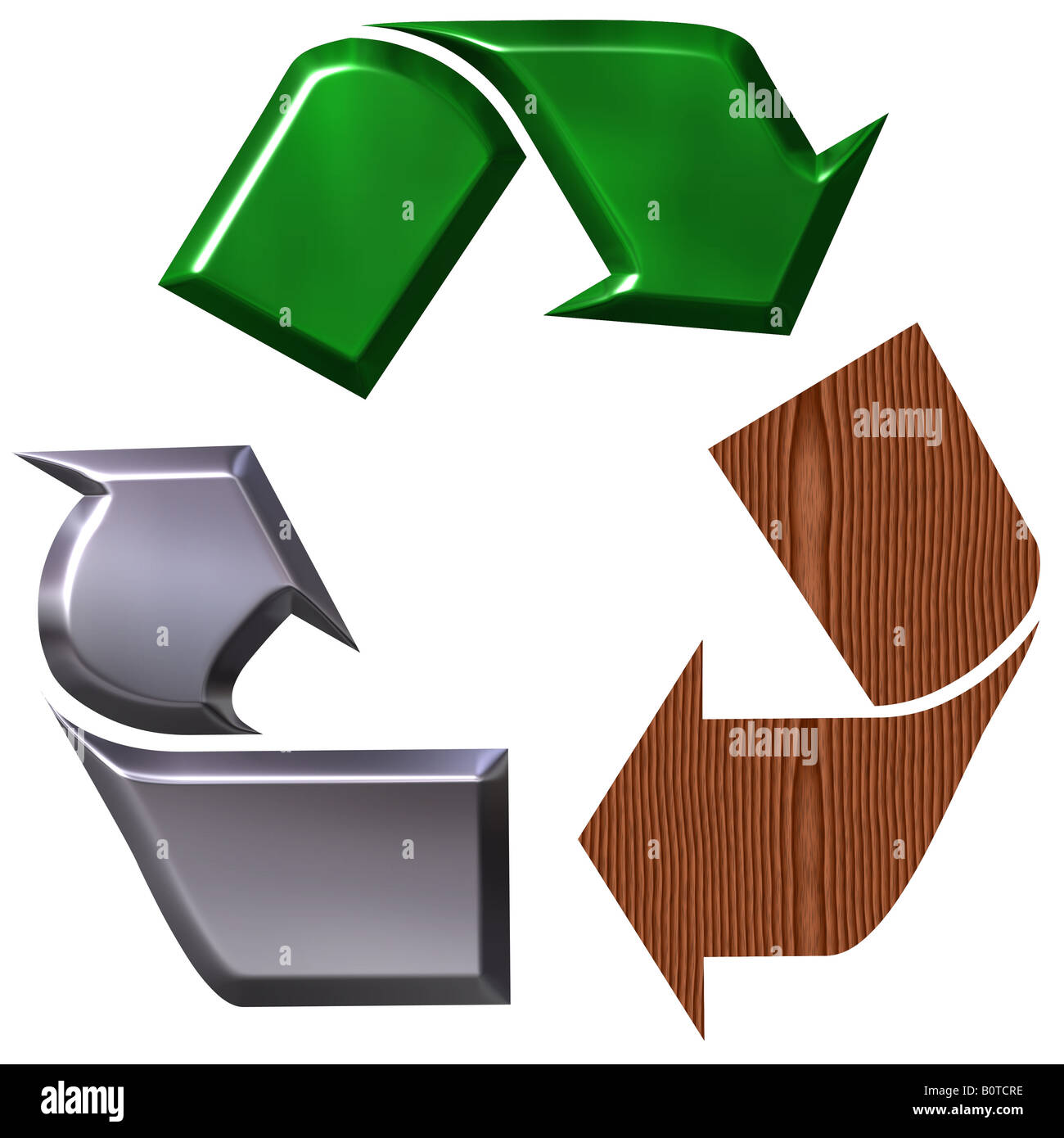 Recycling symbol with three elements Stock Photo - Alamy