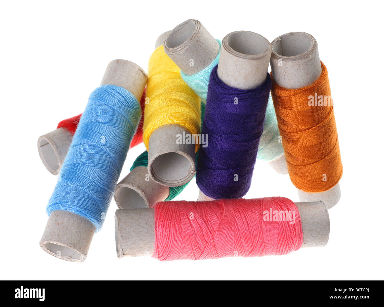 Yarn color set isolated on white background Stock Photo - Alamy