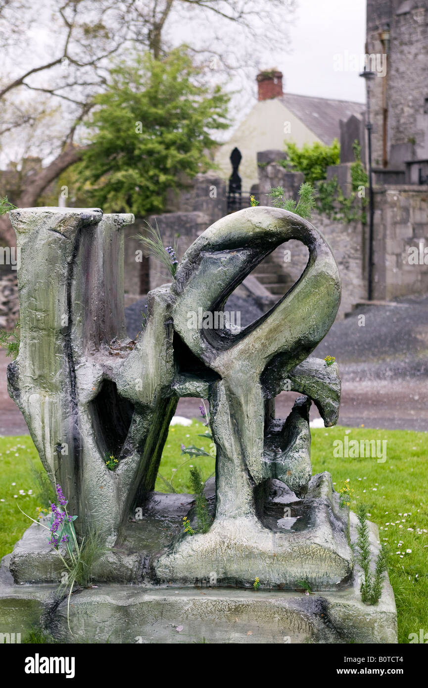 A stone LOVE statue at St Marys Cathedral in Limerick Stock Photo - Alamy