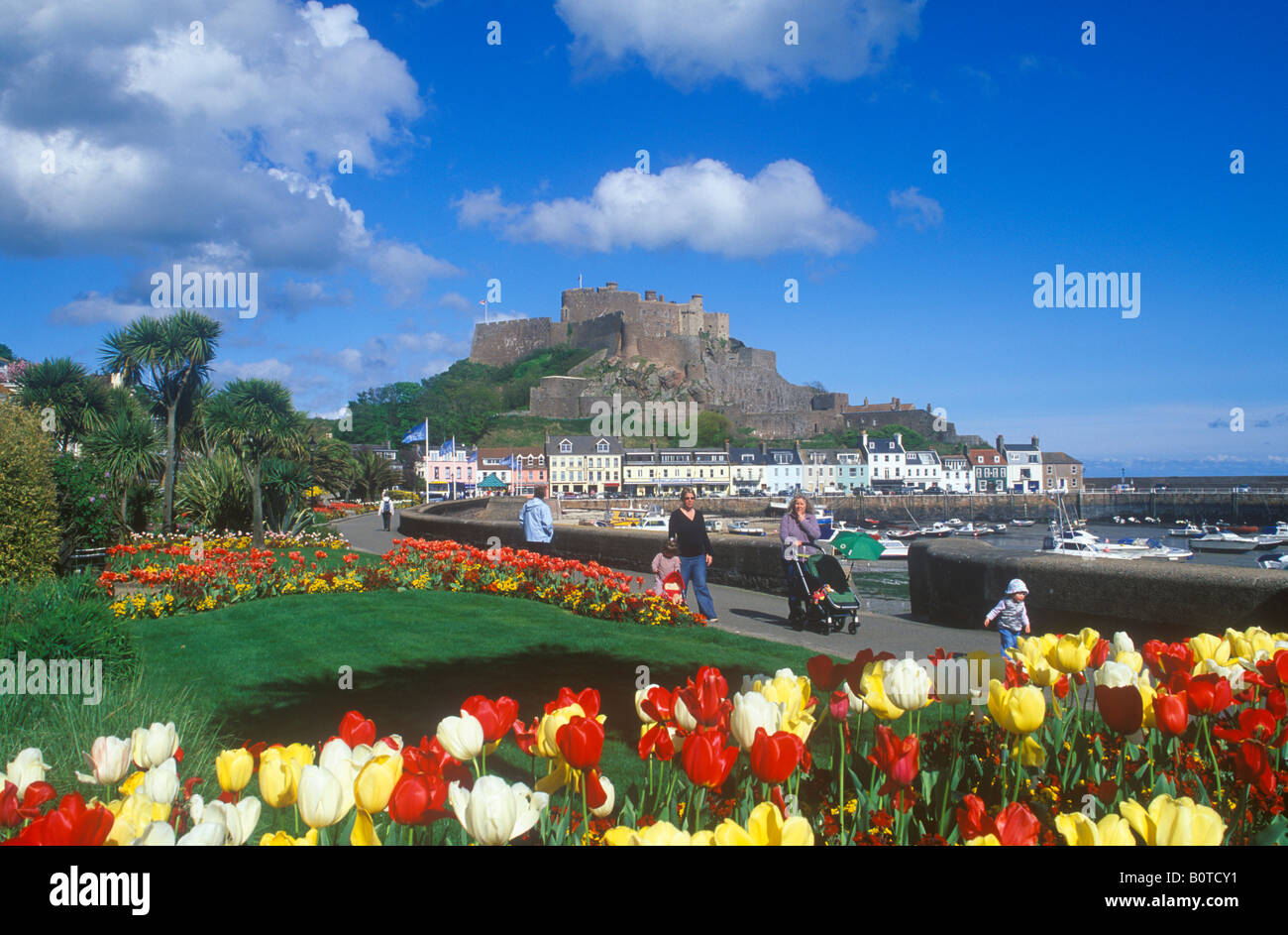 Mount Orgueil Castle, Gorey, Jersey Island Stock Photo - Alamy