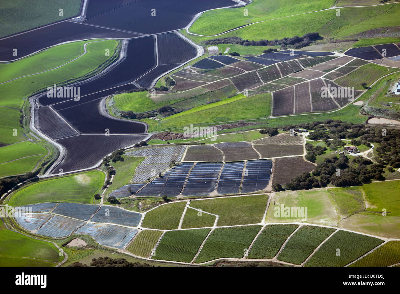 Aerial above salinas valley california hi-res stock photography and ...