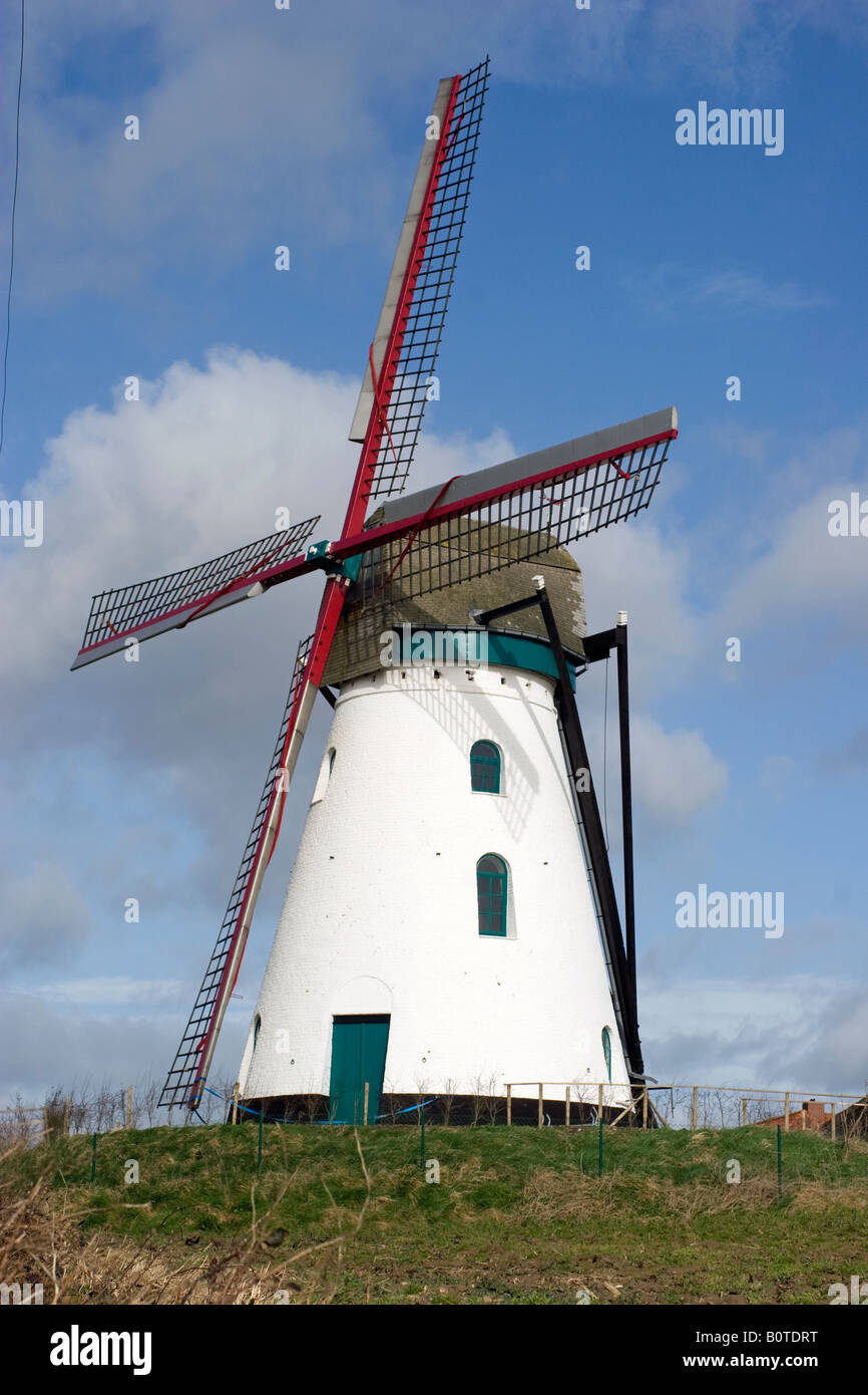 Old brick windmill with wooden blades hi-res stock photography and ...