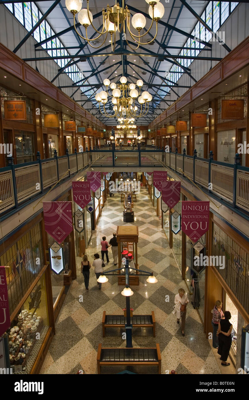 Interior of the Brisbane Arcade, Brisbane Australia Stock Photo - Alamy