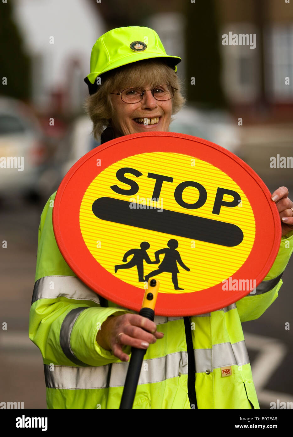 Stop Sign And Lady