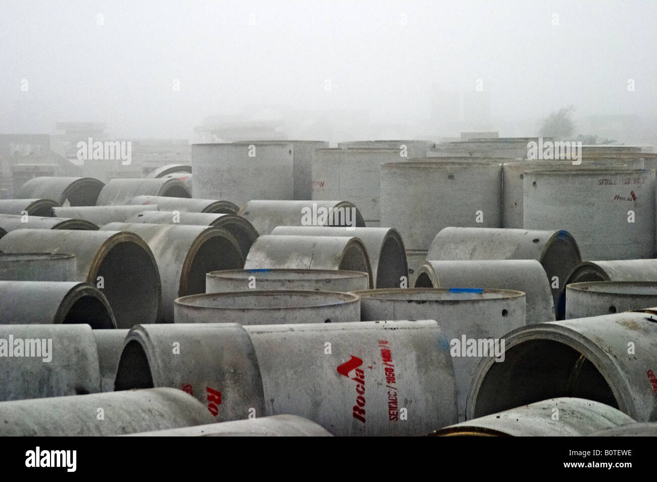 Concrete Sewer Pipes Stock Photo - Alamy