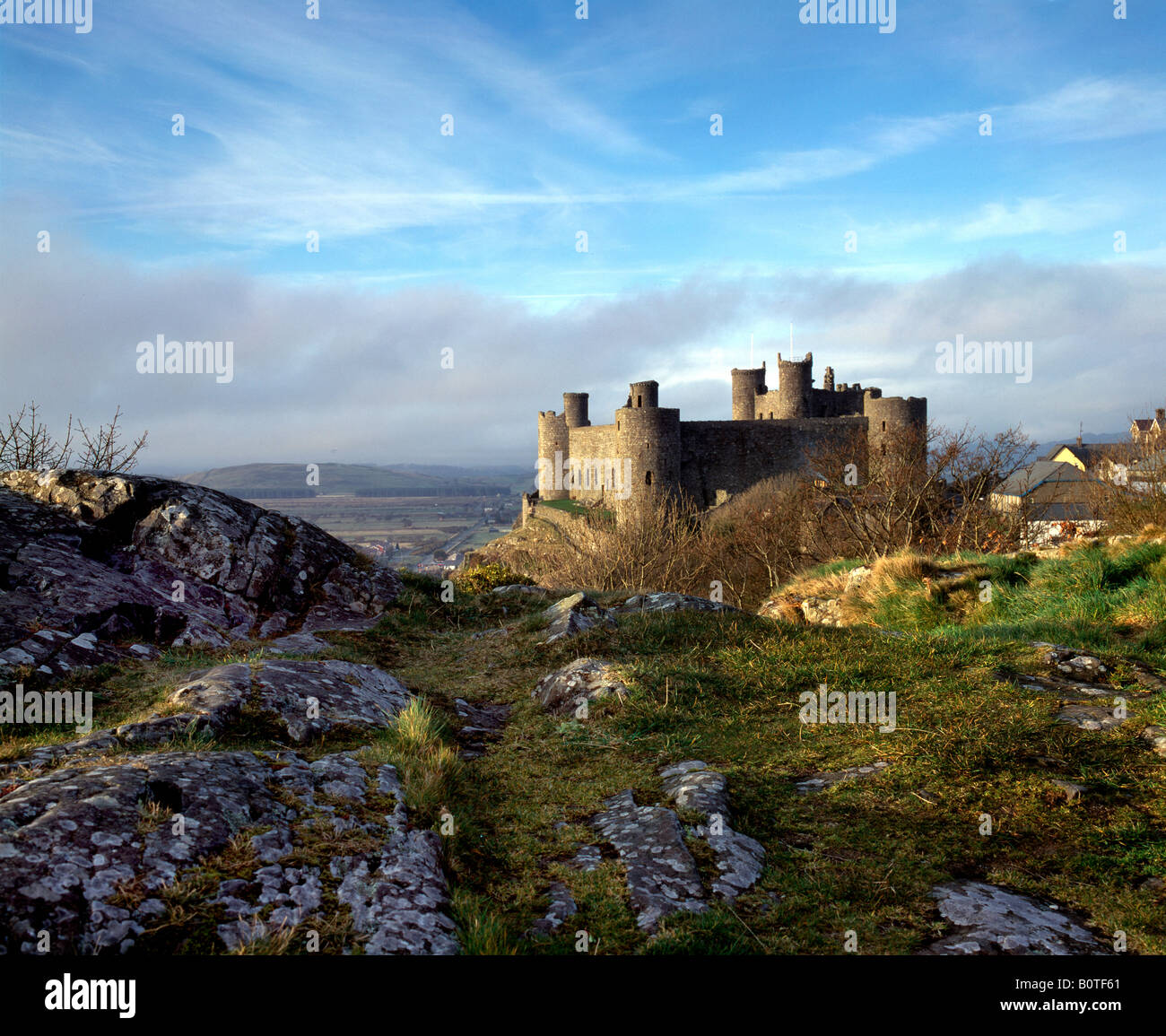 Harlech castle. Snowdonia National Park. Wales Stock Photo - Alamy