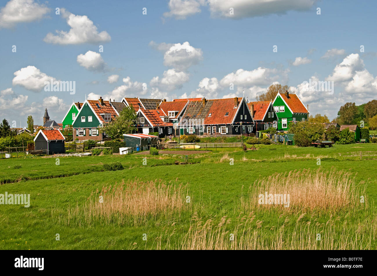 Netherlands Marken holland dutch island peninsula dyke dike bank dam ...