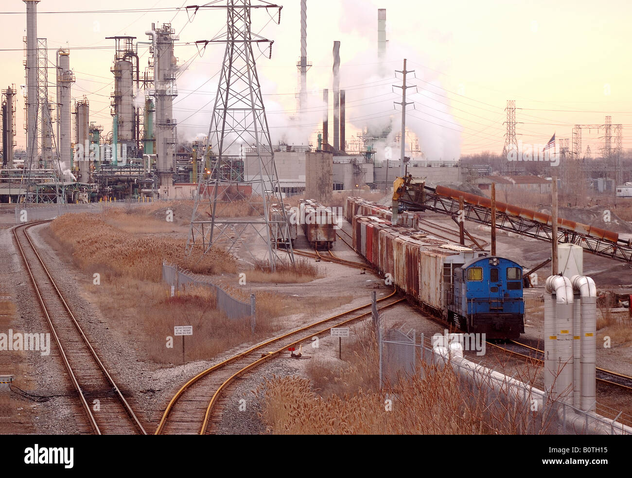 Gas Refinery Complex, Detroit Stock Photo - Alamy