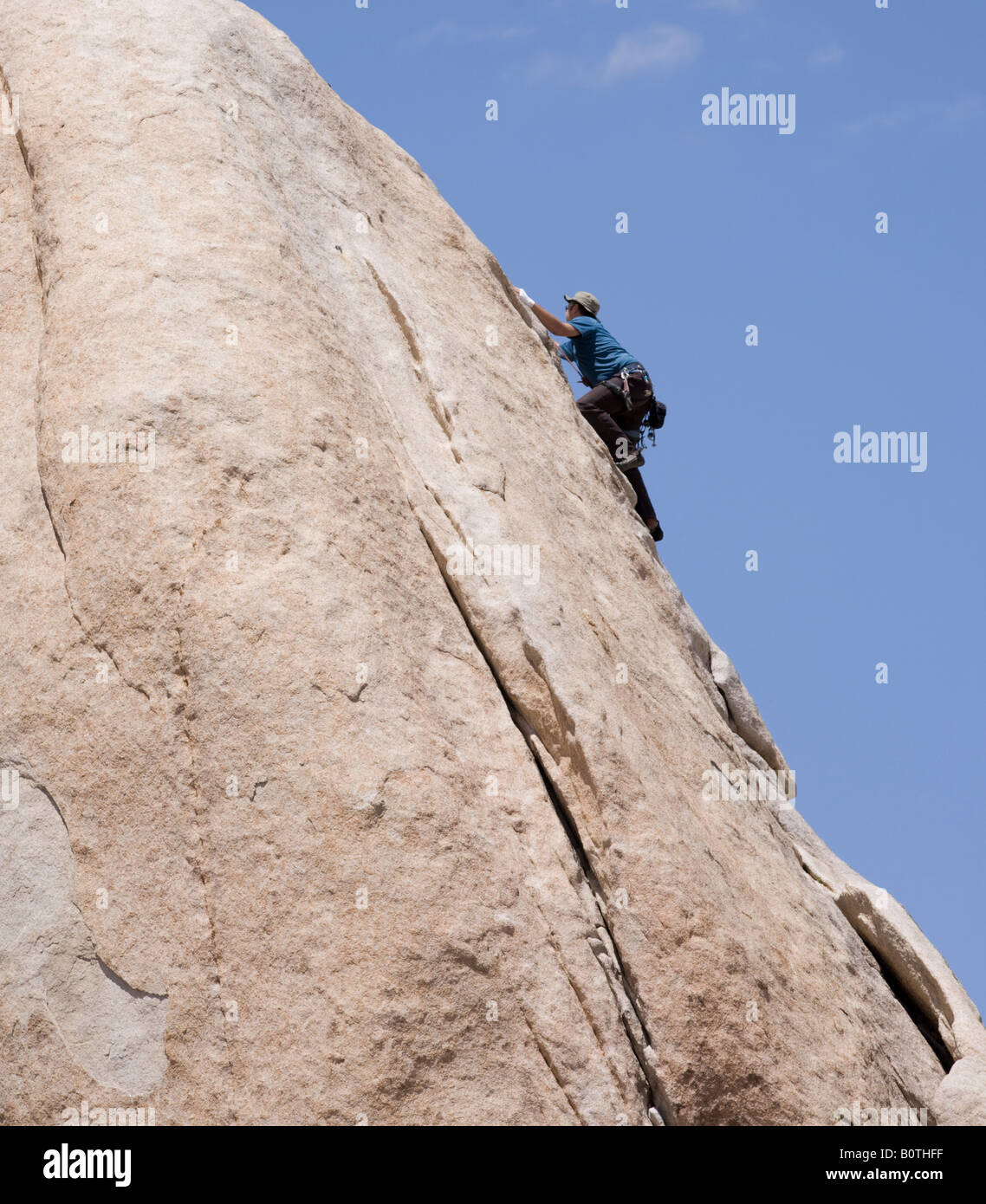 Rock Climber Climbing Mountain Male Dangerous Stock Photo - Alamy