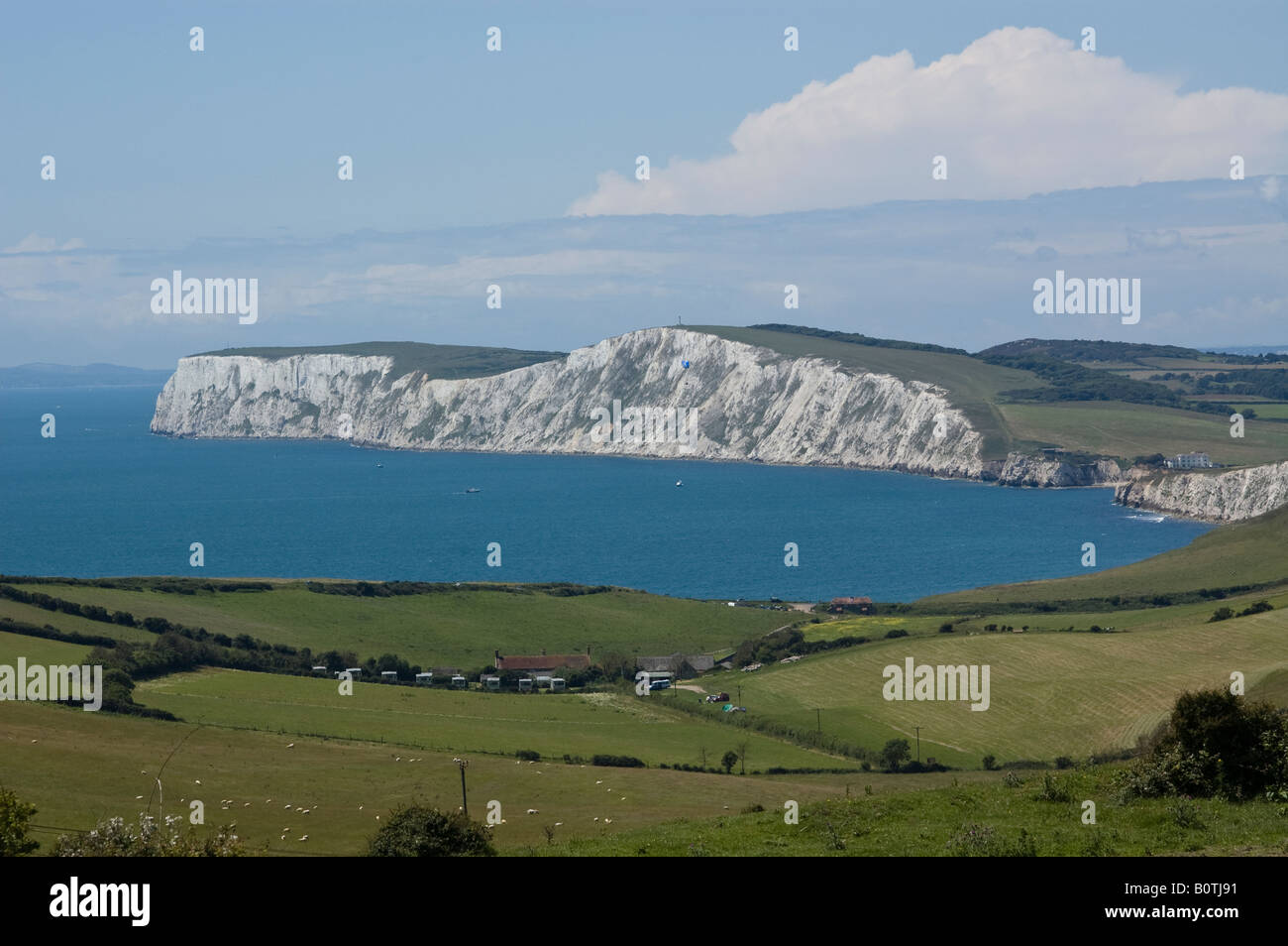 Countryside scenery of hills, sea and white cliffs Stock Photo - Alamy