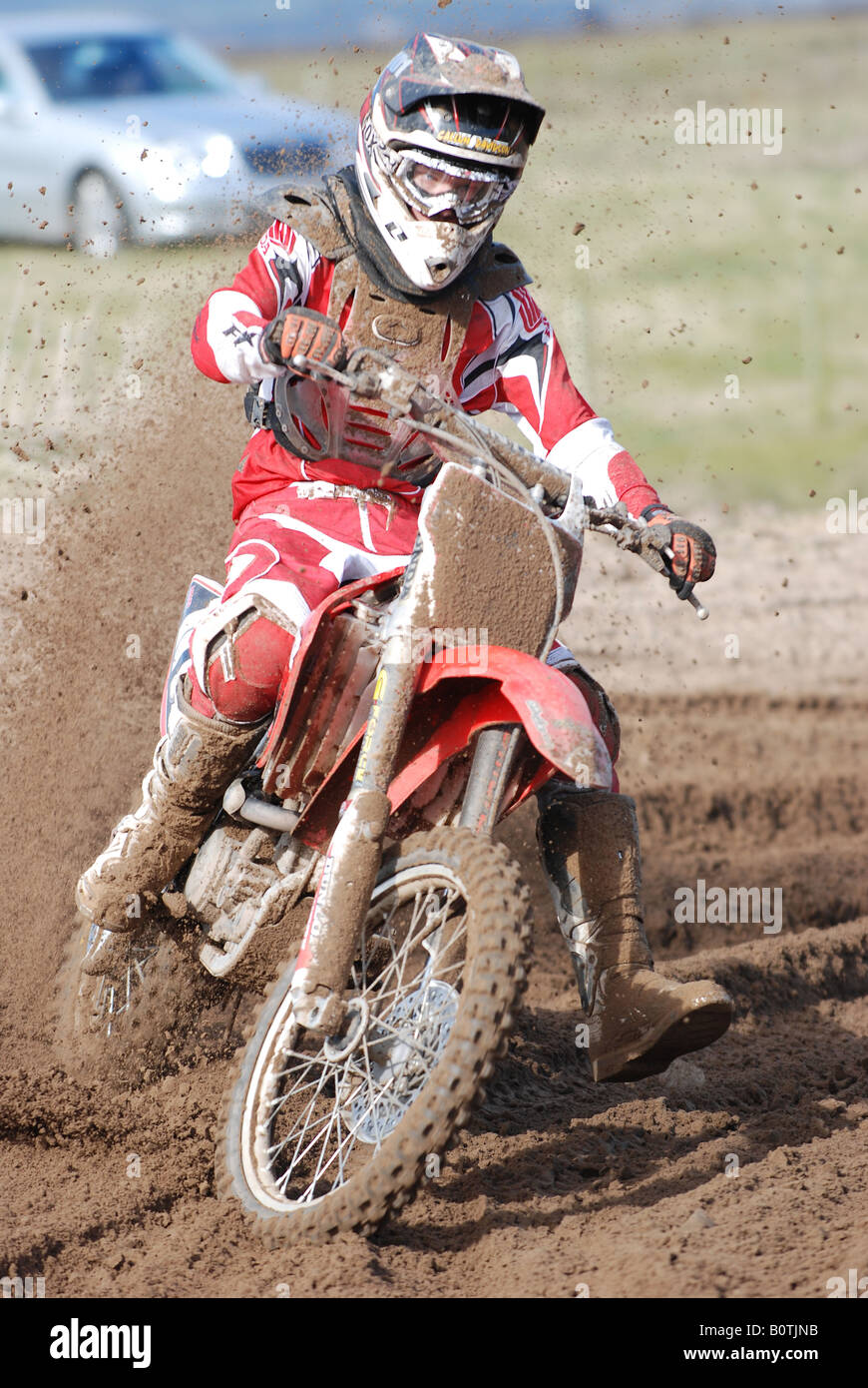 Competitor at Scottish Adult Open MotoCross Championship Tain Scotland ...