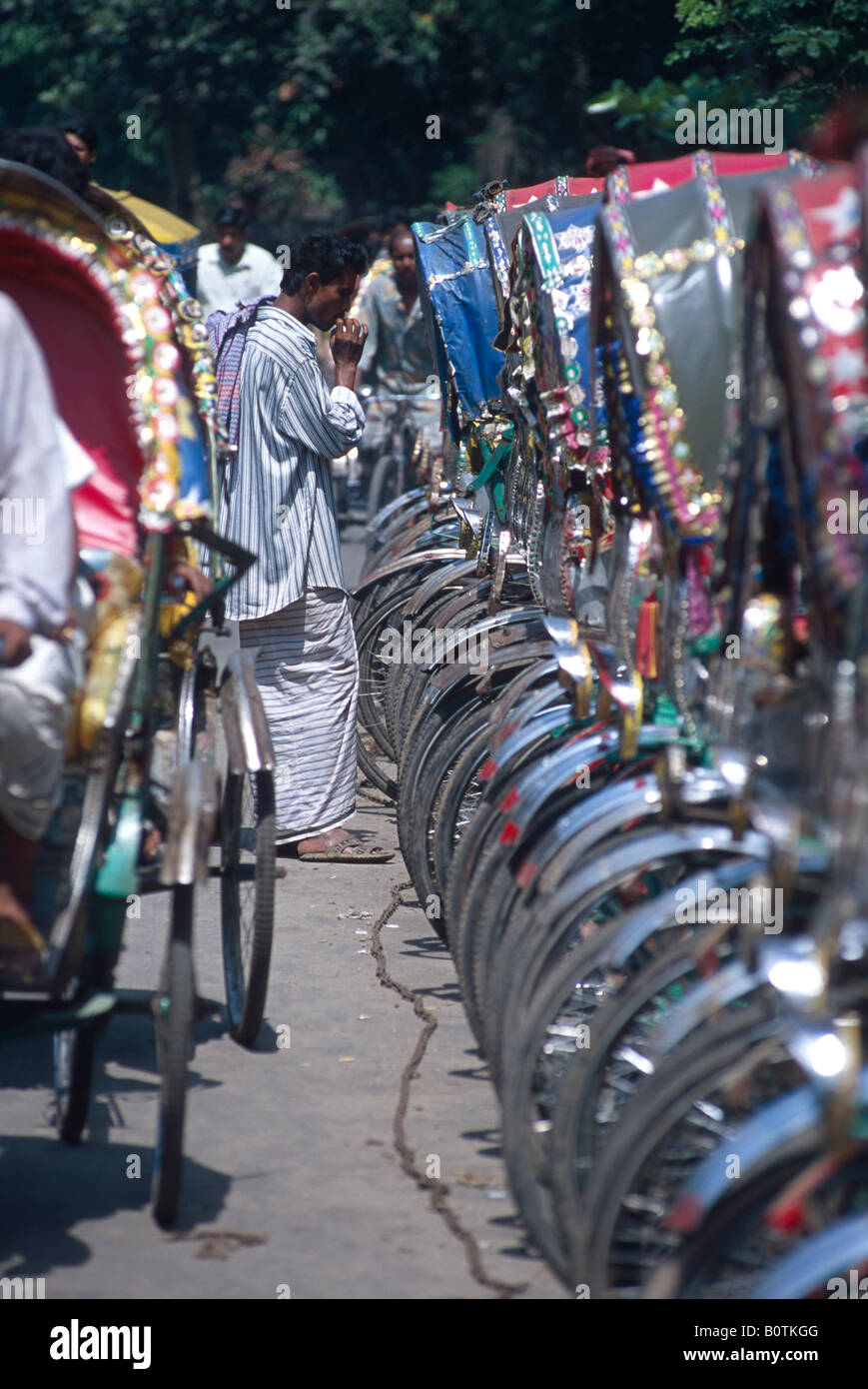Rickshaws in Bangladesh s capital Dhaka Stock Photo - Alamy