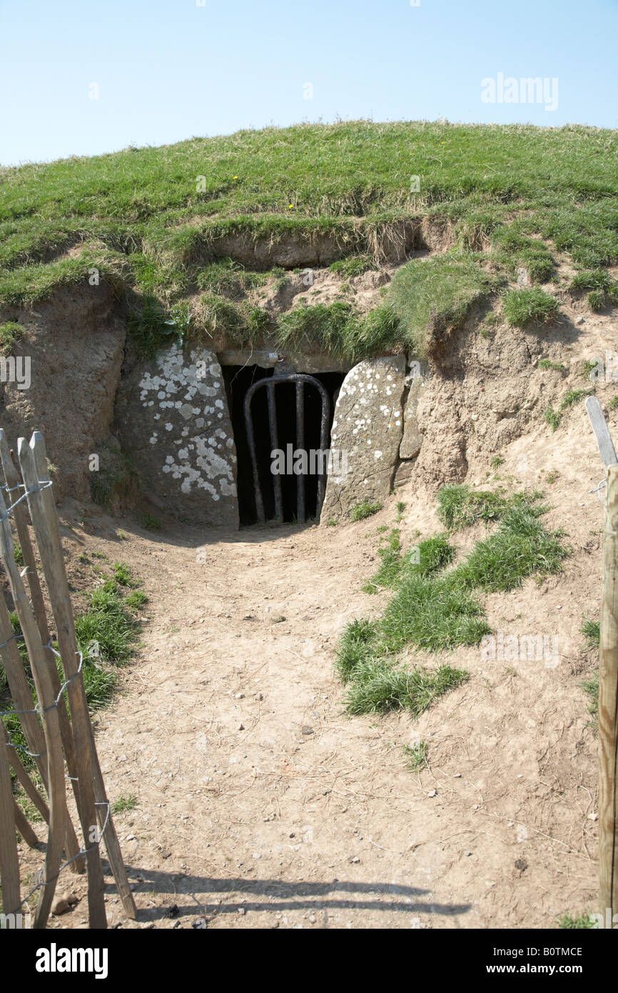 small neolithic passage tomb known as the mound of the hostages on the ...