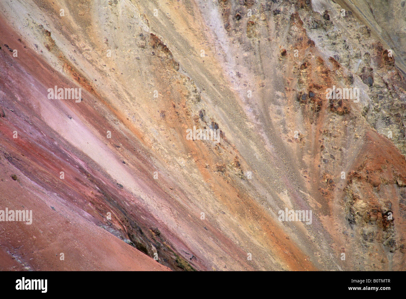 Detail Volcanic cliffs above the Grand Canyon of the Yellowstone River ...