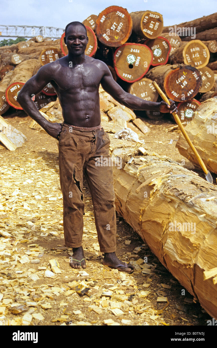 Abidjan, Ivory Coast, Cote d' Ivoire, West Africa. Burkinabe Laborer on ...