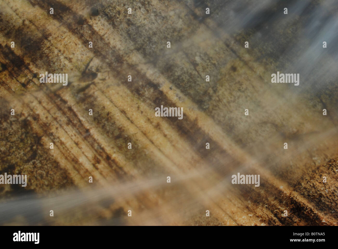 Water flowing over banded rock, Mamores, Kinlochleven, Lochaber ...
