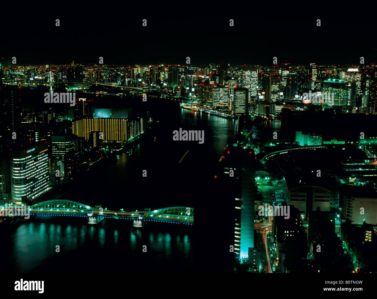 Sumida River and Kachidoki Bridge, Tokyo, Japan Stock Photo - Alamy
