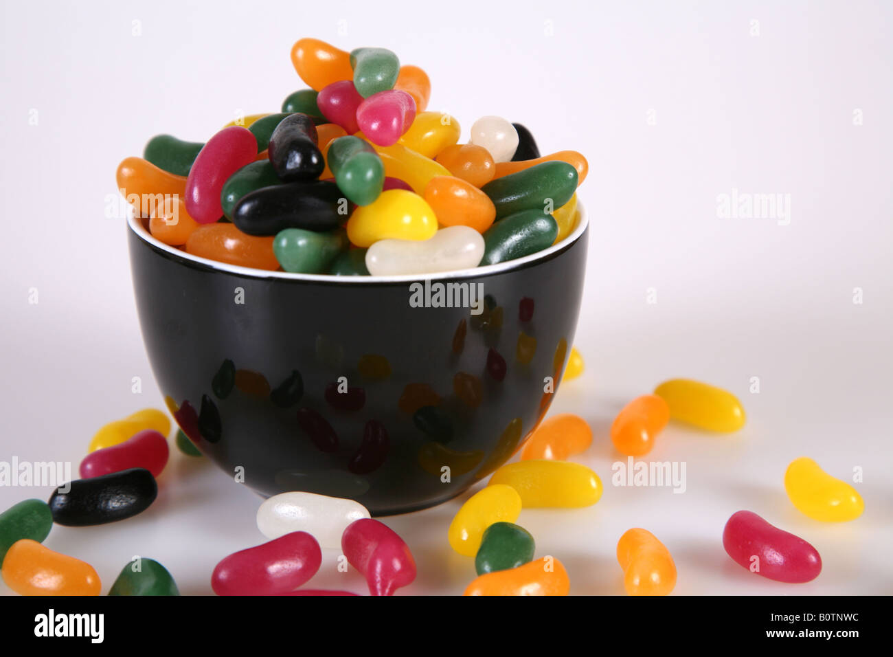 Bowl with Jelly Beans in Stock Photo - Alamy