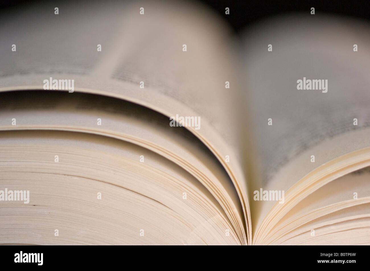 Close up of the end of a book Stock Photo - Alamy