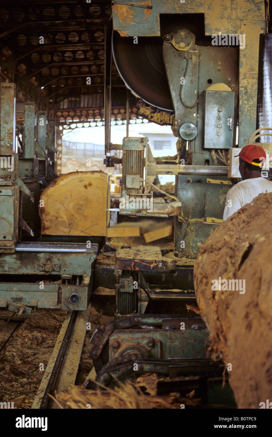 Western Ivory Coast, Cote d' Ivoire, West Africa. Sawmill Worker ...