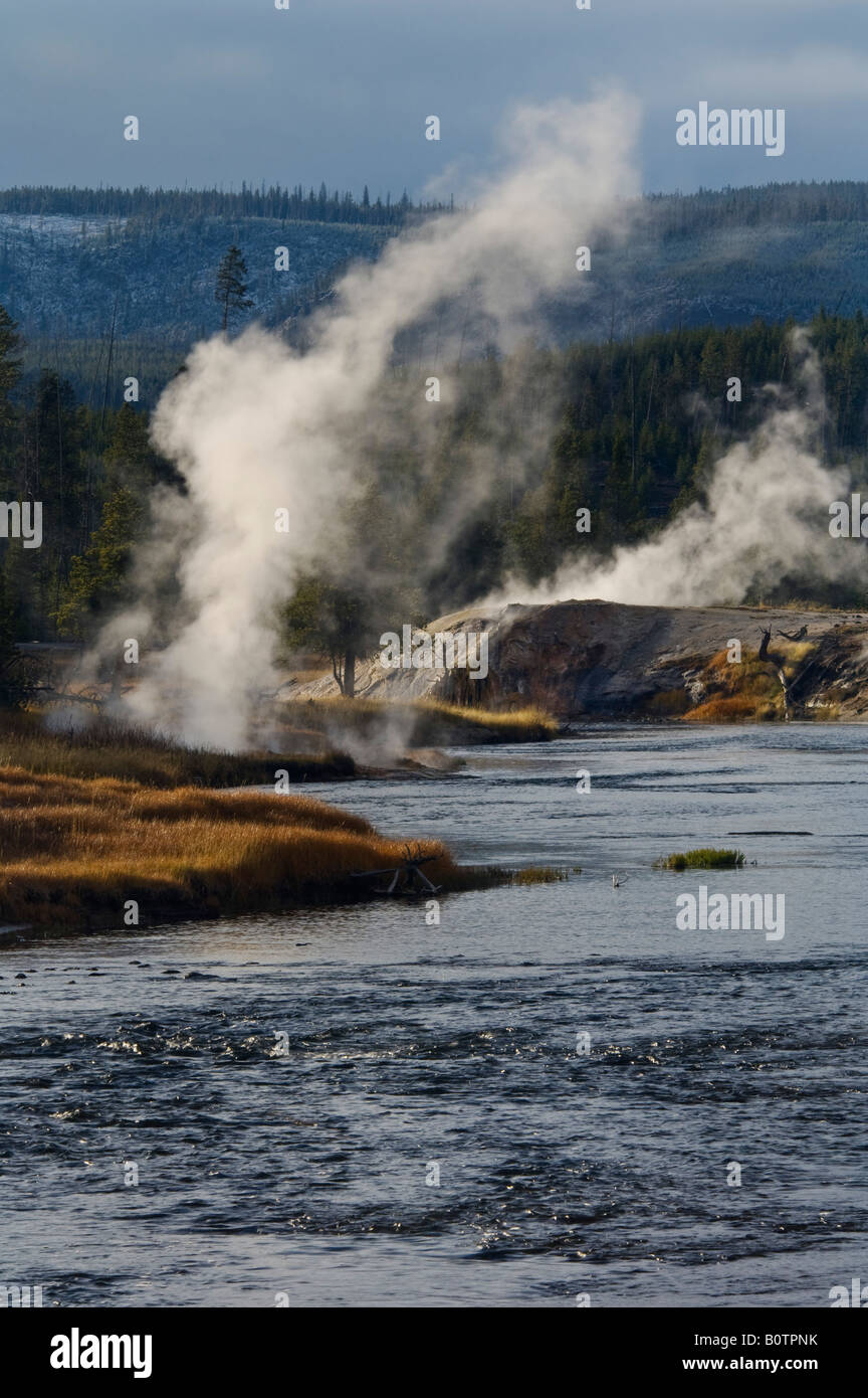 Yellowstone river steam vent hi-res stock photography and images - Alamy