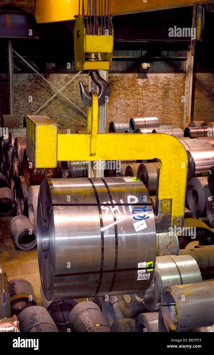 Steel Coil Crane Stock Photo - Alamy