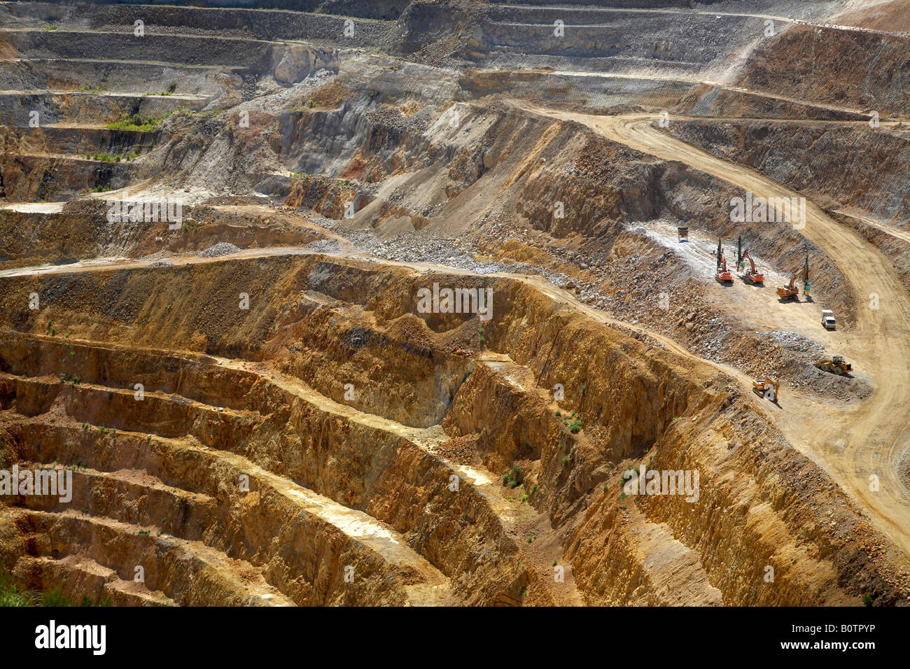 Waihi open cast gold mine in new zealand Stock Photo - Alamy