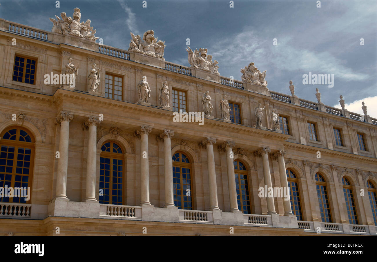 A section of the Chateau of Versailles looking out over the South ...