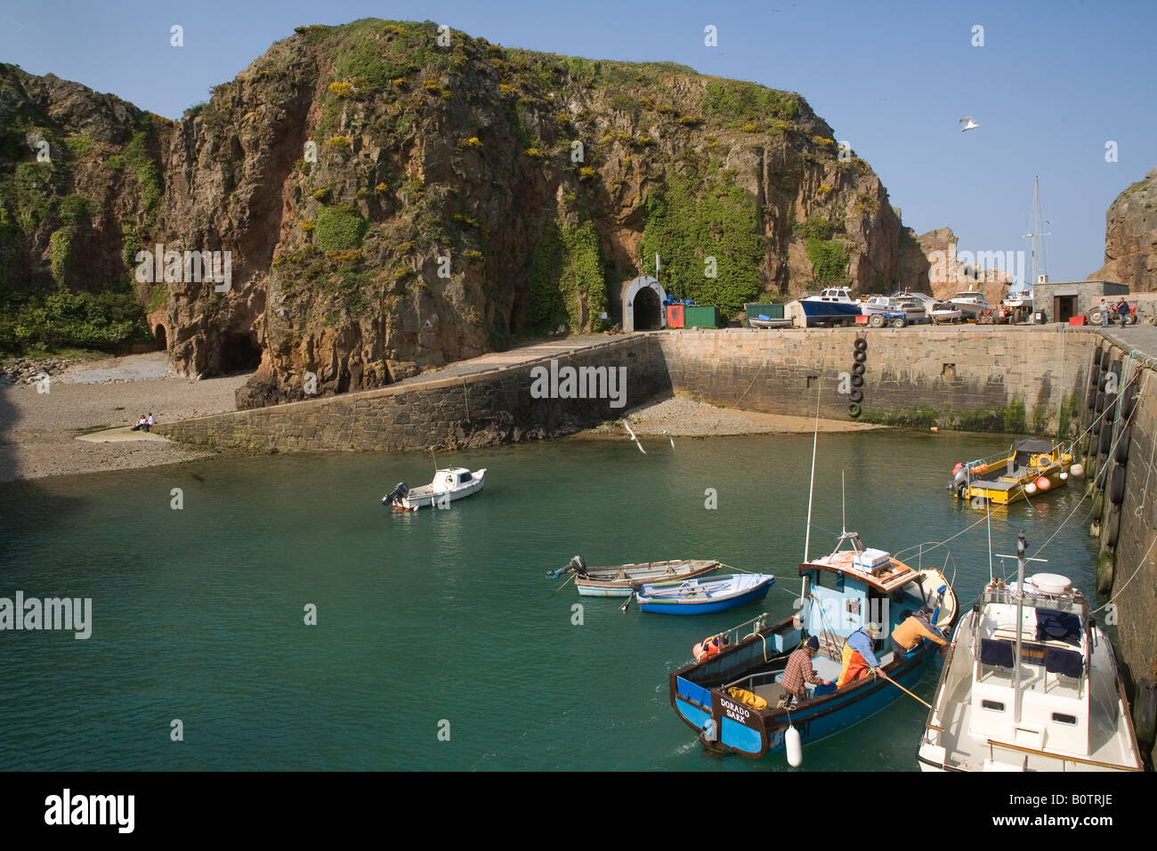 Channel Islands Sark Creux harbour Stock Photo - Alamy