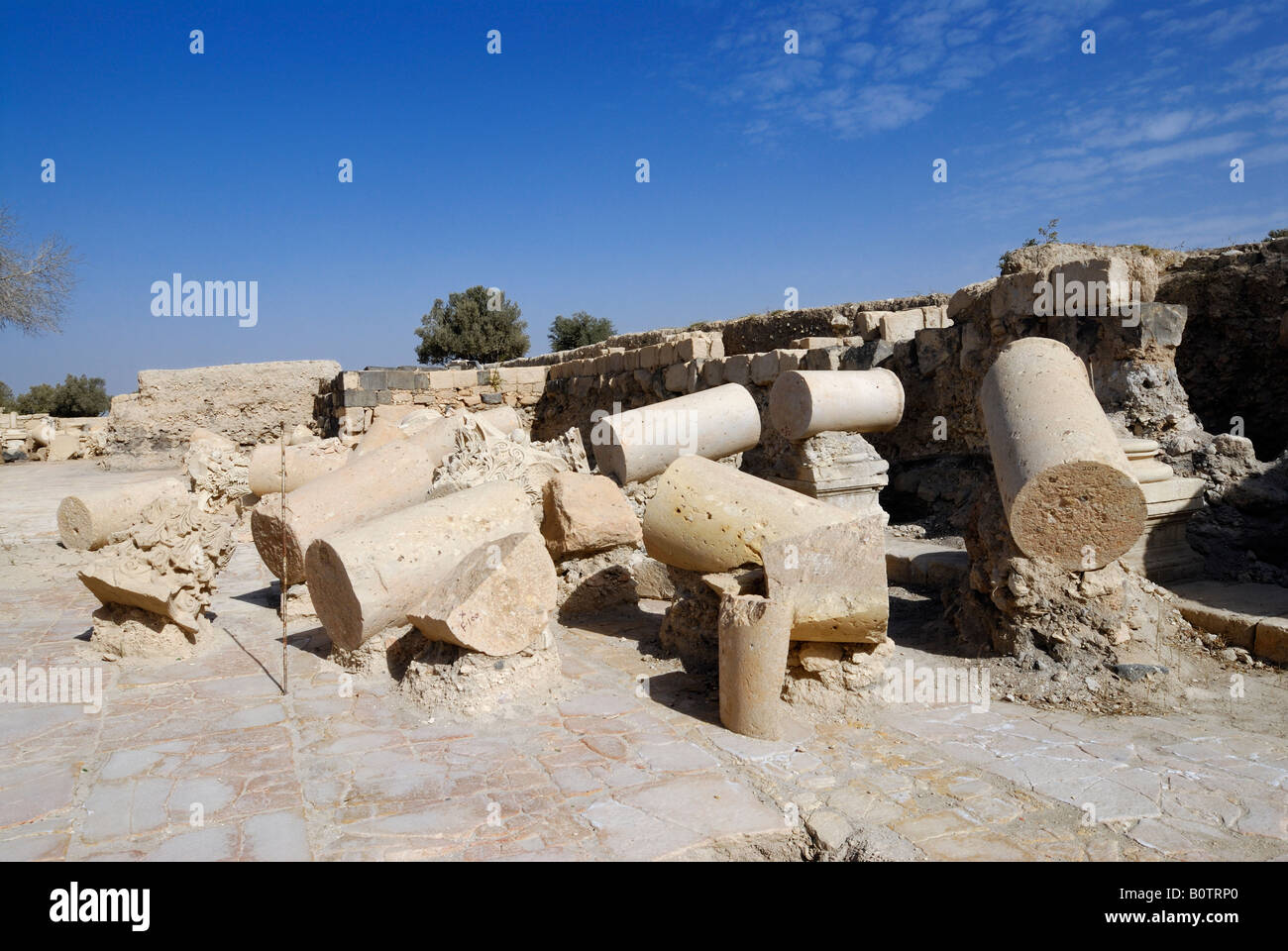 new archaeological excavation columns Ruins of Umm Qays Roman City ...