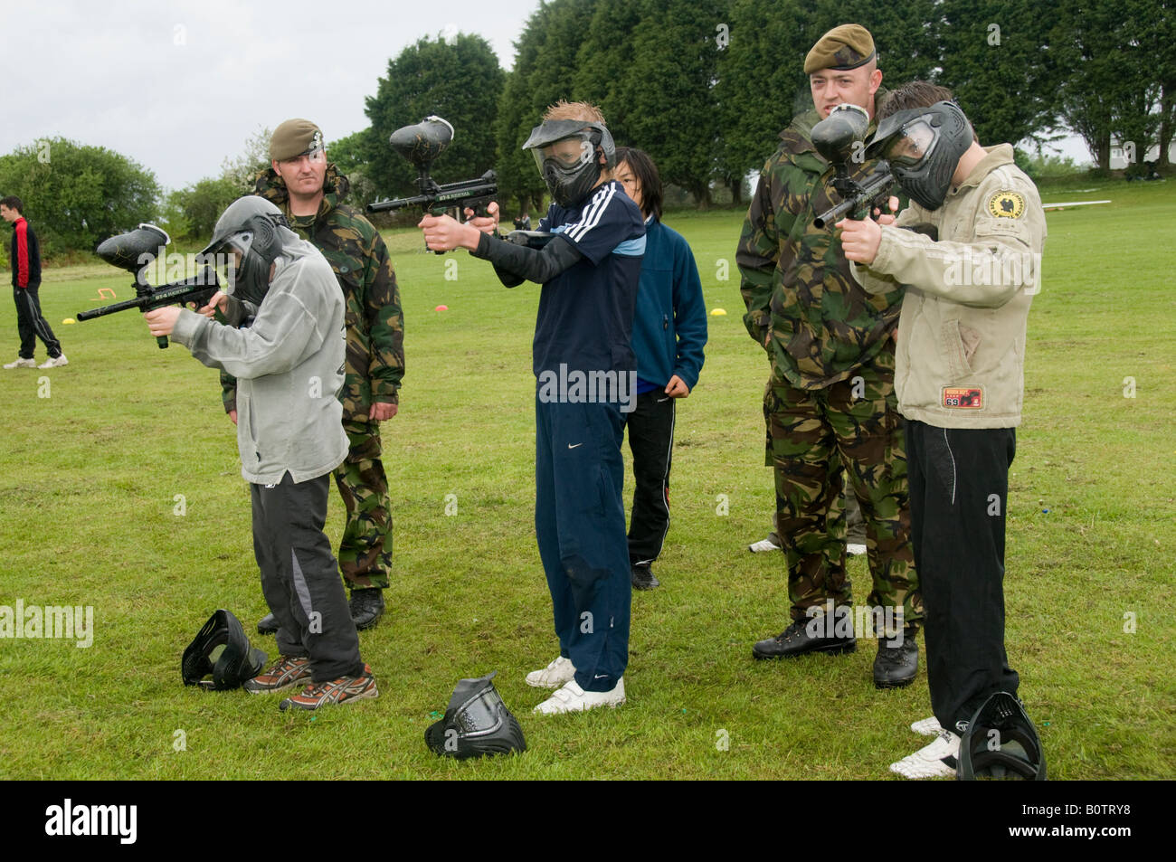 Pupils at Penglais Secondary School Aberystwyth on an team building ...
