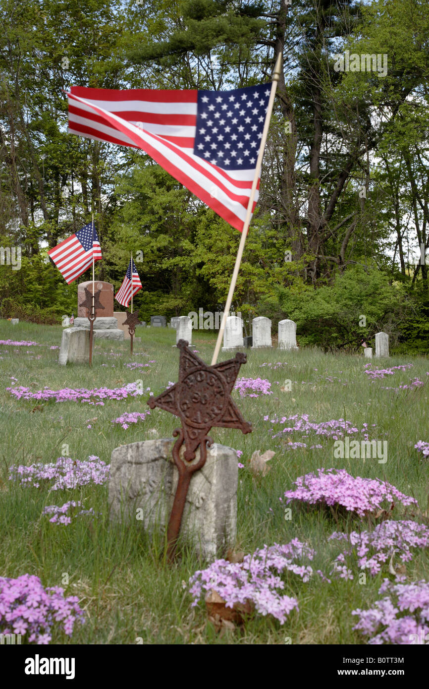 New England graveyard during the spring months Stock Photo - Alamy