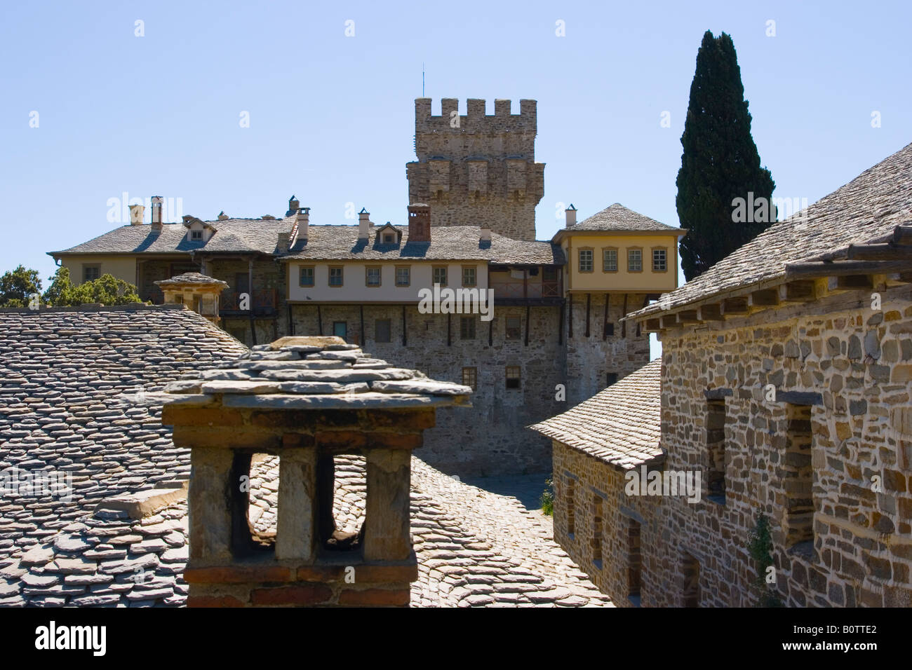Mount Athos, Stavronikita monastery, Greece, Halkidiki, Eastern Europe ...