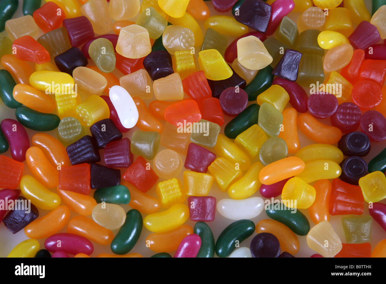 Midget Gems and Jelly Beans Stock Photo - Alamy