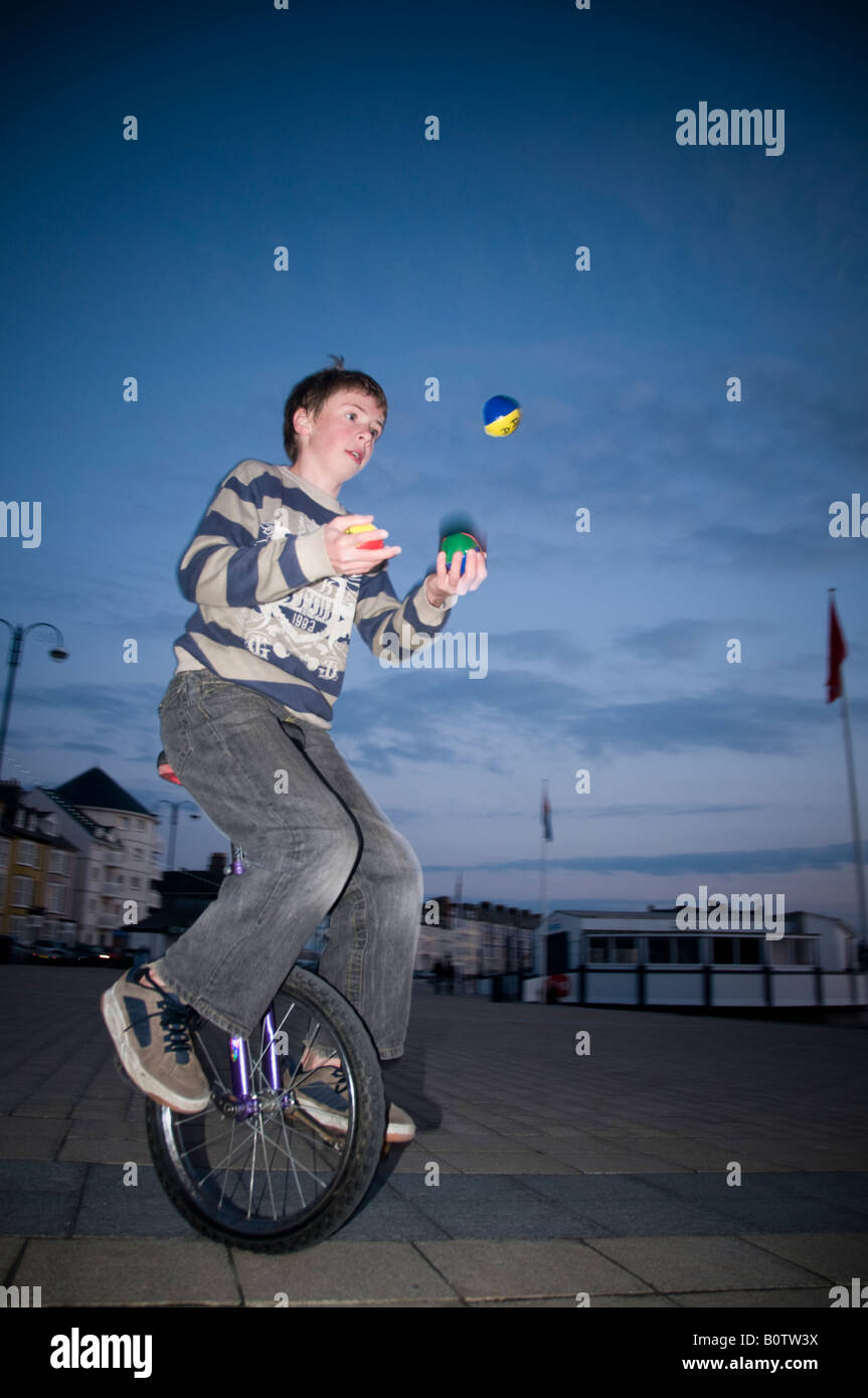 Unicycle child hi-res stock photography and images - Alamy