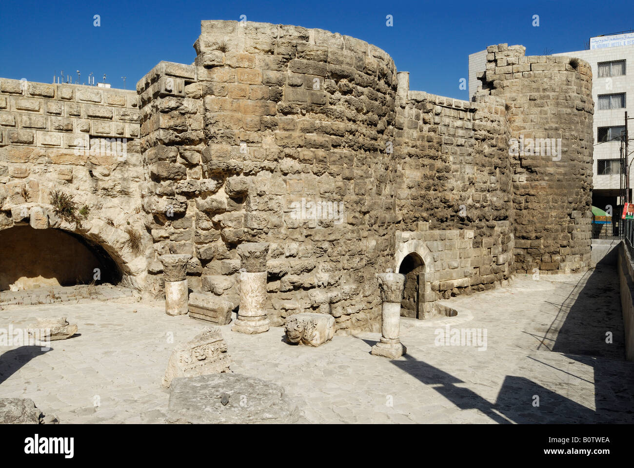 ruins of roman Nymphaeum Amman Jordan Arabia Ruinen des roemisches ...