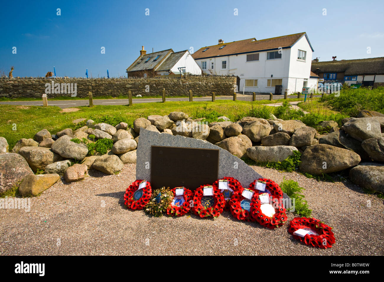 War memorial at Torcross Devon England UK Stock Photo - Alamy