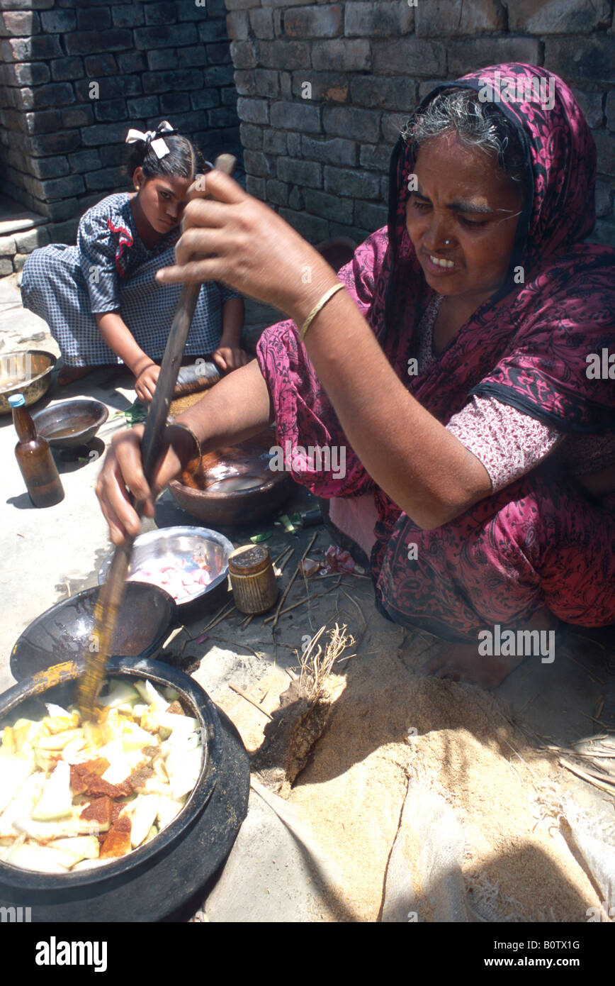 Preparing a meal rural Bangladesh Stock Photo - Alamy